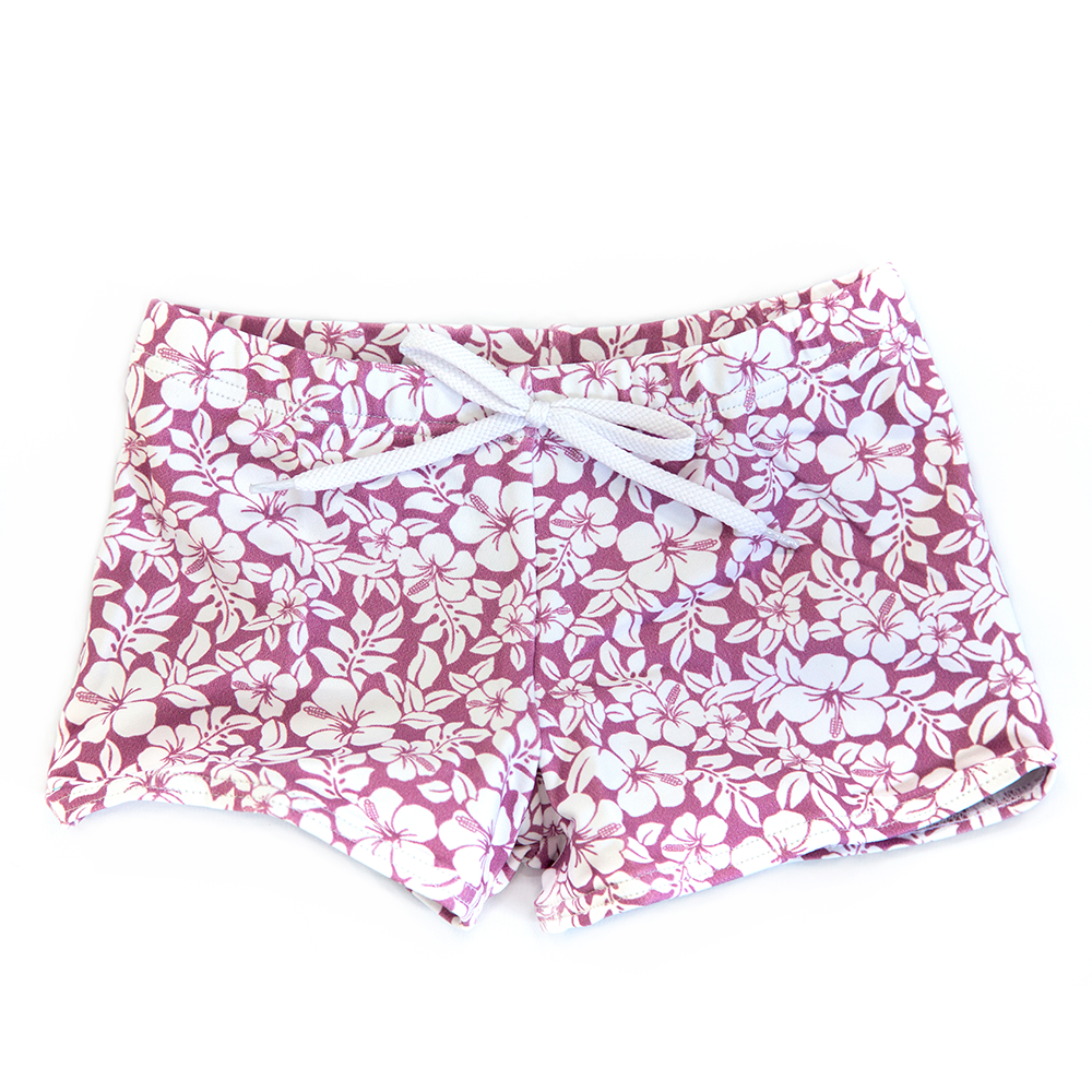 boys plum and white floral boxers | Pluunge